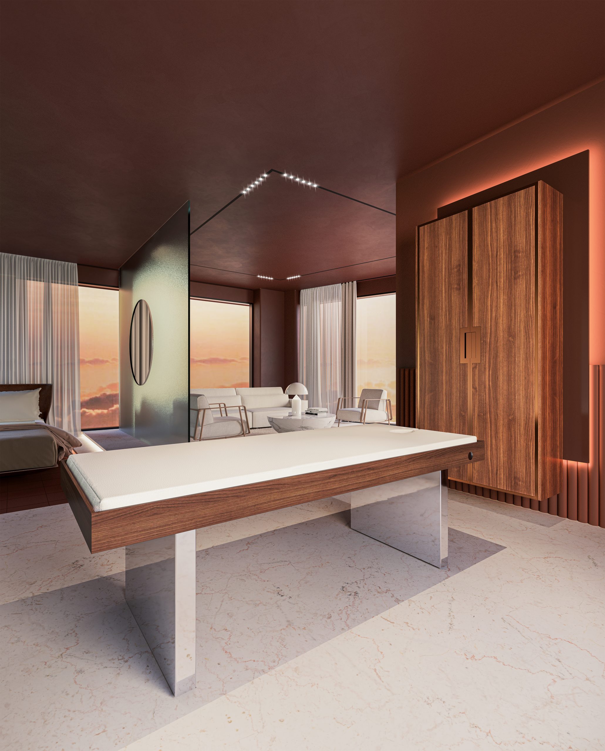 Suite Massage bed - CODE SPA DESIGN Luxury foldaway massage bed